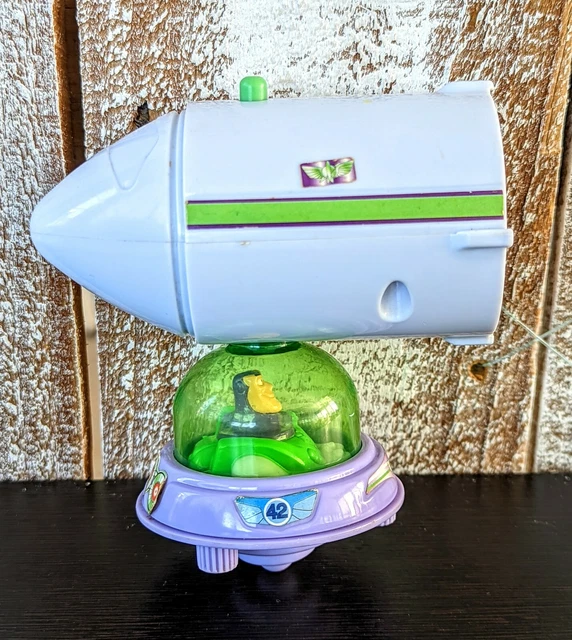 DISNEY PIXAR TOY Story Buzz Lightyear Spinning Spaceship Toy ~ McDonald ...