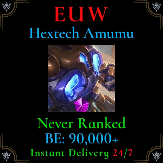 EUW LOL ACC League of Legends Puffo Prestigio Hextech Amumu pelle ...
