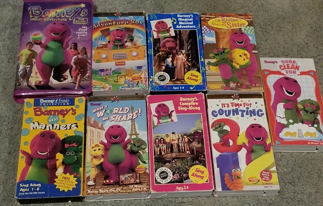 BARNEY & FRIENDS VHS Lot of 10 Barney the Dinosaur Safety Barney’s ...