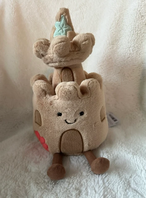 BRAND NEW WITH Tags Jellycat Amuseable Sand Castle Soft Toy With Dust ...