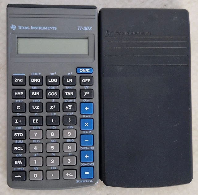 VINTAGE TEXAS INSTRUMENTS TI-30X Scientific Calculator With Original ...