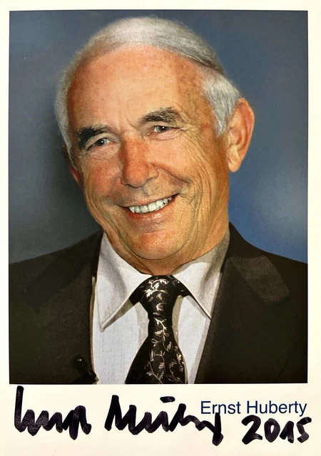 AUTOGRAFO ERNST HUBERTY Mister Sportschau ARD moderatore SAT 1 firmato ...