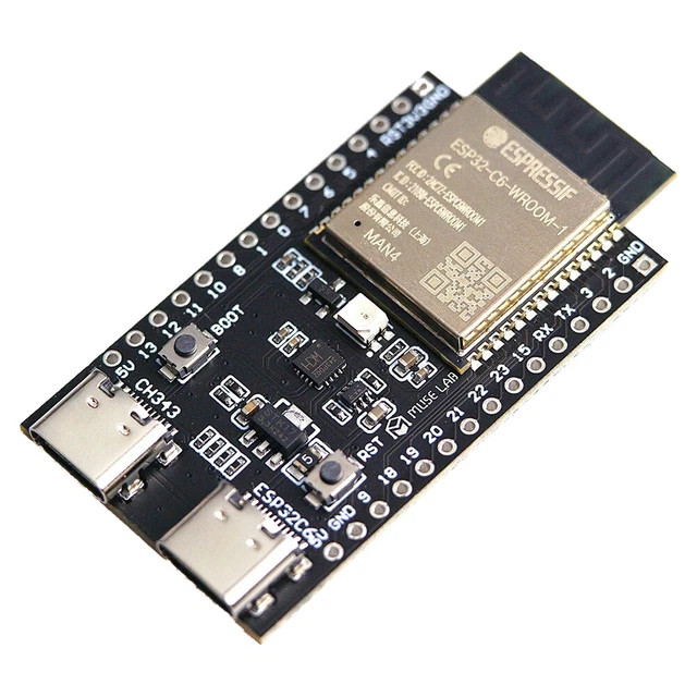 ESP32-C6 DEMO BOARD WiFi Bluetooth-Compatible ESP32-C6-WROOM-1 RISC-V 512KB SRAM £9.35 - PicClick UK