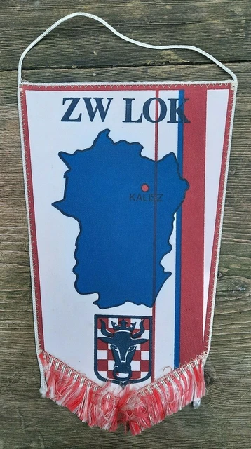 VECCHIO GAGLIARDETTO KALISZ Zw Locomotiva Zarzad Wojewodzki Ligi Obrony ...