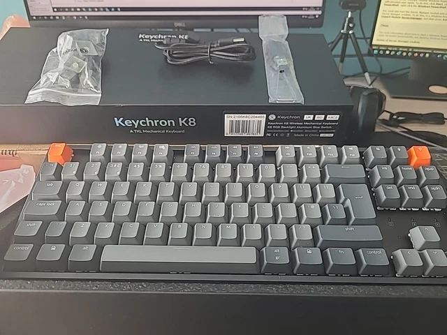 KEYCHRON K8 MECHANICAL Keyboard RGB, USB C, Bluetooth Wireless £69.30 ...