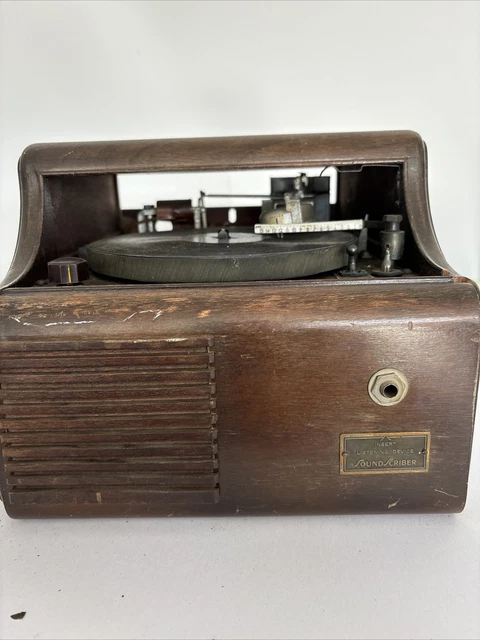 VINTAGE SOUND SCRIBER Portable Record and Playback Disk Dictation ...