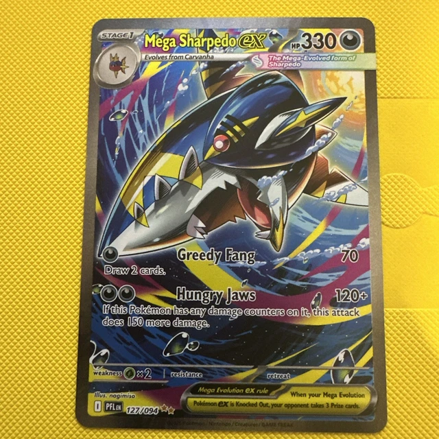 MEGA SHARPEDO EX 127/094 – Phantasmal Flames – SIR – Pokémon TCG £31.90 ...