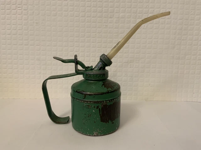 VINTAGE GREEN WESCO Oil Can Dispenser Made in Birmingham England £14.99 ...