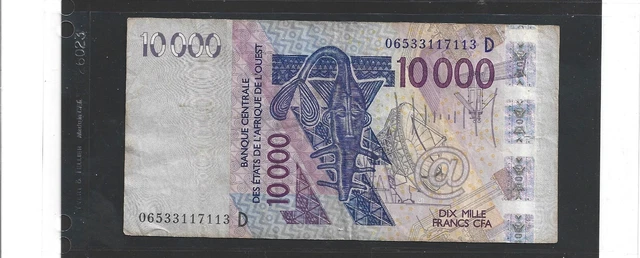 BILLET DE BANQUE du Mali 10000 francs CFA 2003 EUR 20,00 - PicClick FR