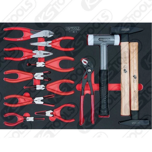KS TOOLS SCS Zangen- Et Hammer-Satz, 13-tlg. En 1/1 Insert de Système ...