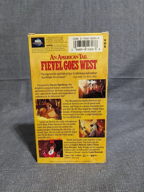 AN AMERICAN TAIL Fievel Goes West VHS 1991 Animation MCA Universal £7. ...
