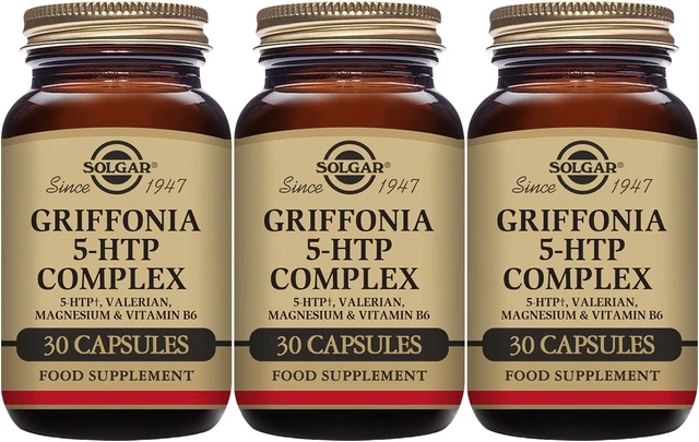 SOLGAR GRIFFONIA 5-HTP Complex 30 Capsules X 3 £34.99 - PicClick UK
