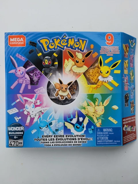 MEGA CONSTRUX POKEMON Every Eevee Evolution 9 Figure Set 470 pieces £45 ...