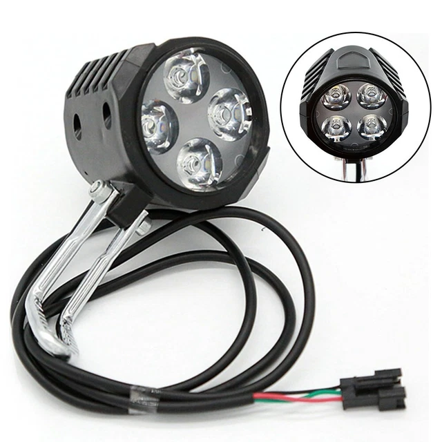 PHARE DE V LO de montagne lectrique 1280 V avec corne couleur noire ABS + mat EUR 18,38 ...