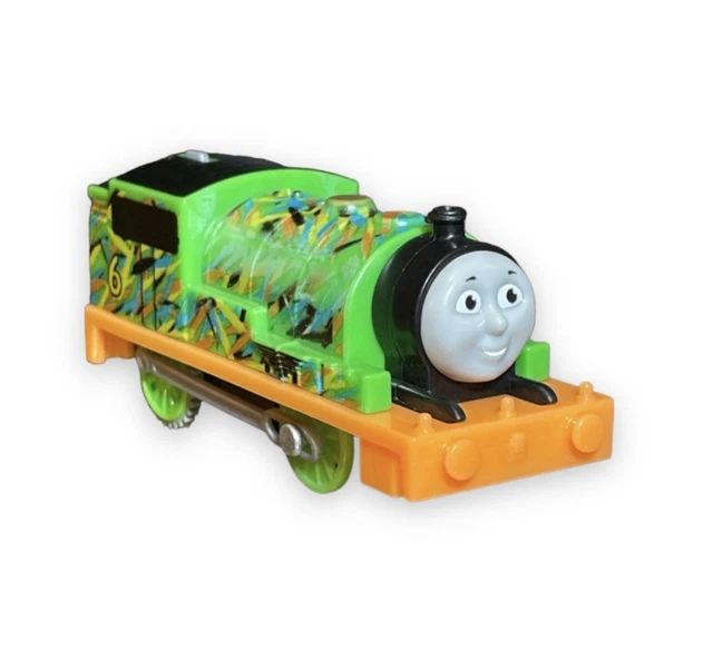 THOMAS & FRIENDS Trackmaster Percy Hyper Glow Motorized Train Car ...