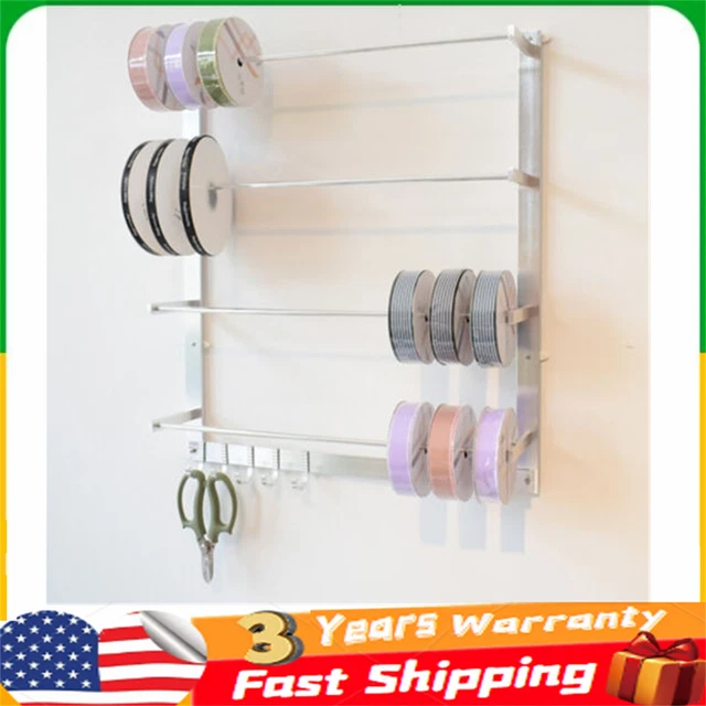 RIBBON HOLDER RIBBON Storage Dispenser Rack Wall Mounted Ribbon ...