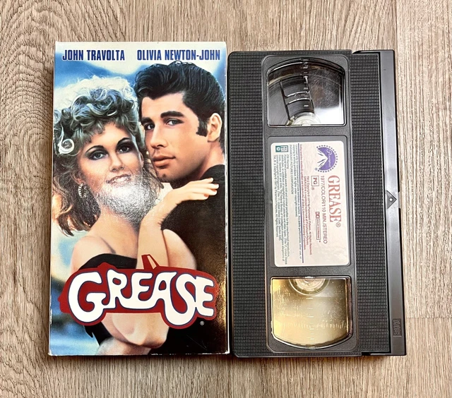 GREASE VHS 1977 VCR Video Tape Movie John Travolta Olivia Newton-John ...