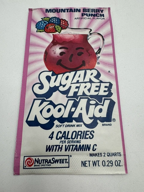 VINTAGE 80S KOOL-AID Punch Mountain Berry Punch Sugar Free Packet NOS ...