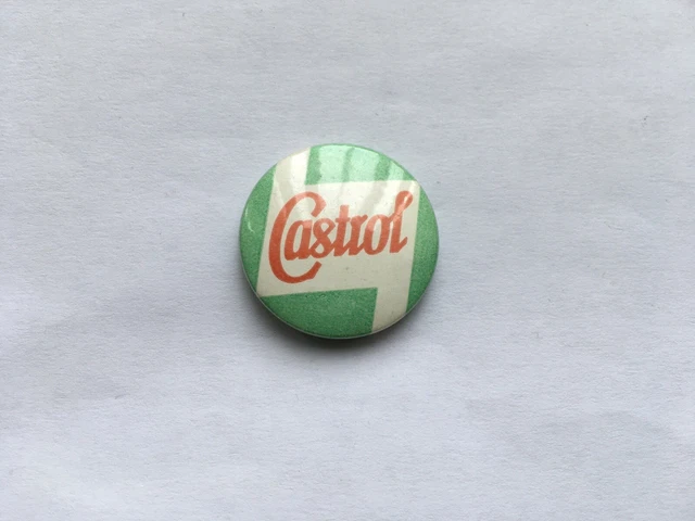 C1950S VINTAGE CASTROL OIL COMPANY PROMOTIONAL TIN PIN BADGE £9.99 ...