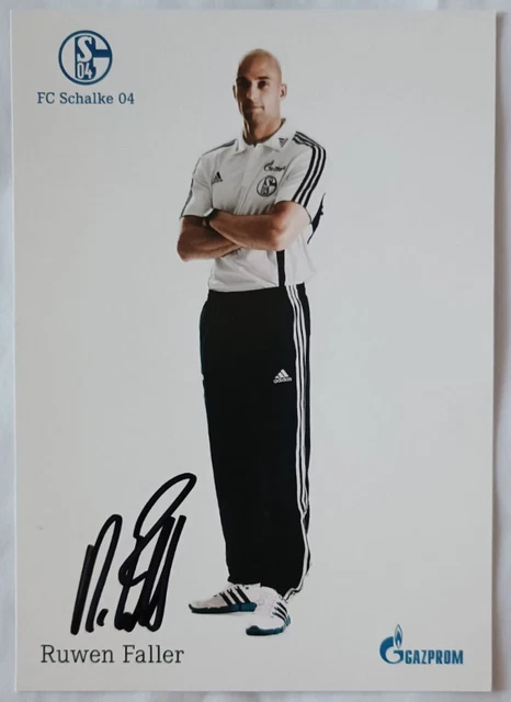 RUWEN FALLER FC Schalke 04 handsignierte Autogrammkarte Saison 2012/ ...