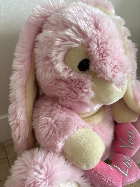 KEEL TOYS PINK large 16” bunny rabbit soft toy plush NEW WITH TAGS £12. ...