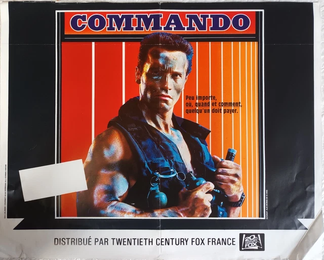 MANIFESTO CINEMA FILM COMMANDO Arnold Schwarzenegger - 45 X 60 Cm EUR 12,20 - PicClick IT