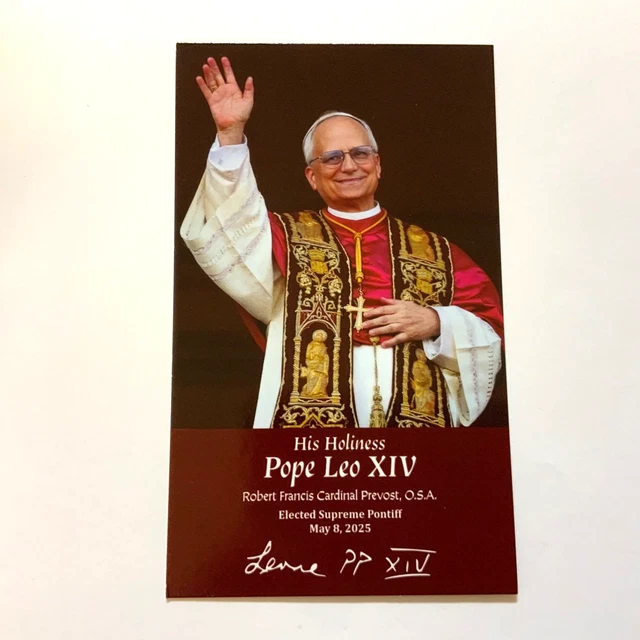 HIS HOLINESS POPE Leo XIV Prayer Holy Card Robert Francis Cardinal ...