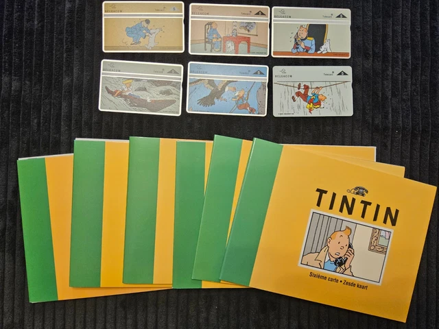 TINTIN - SERIE complète des 6 cartes téléphoniques Numérotées - Neuf ...