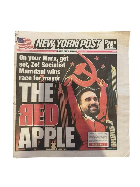 NEW YORK POST: Zohran Mamdani Wins NYC Mayor Election 11/5/25 The Red ...