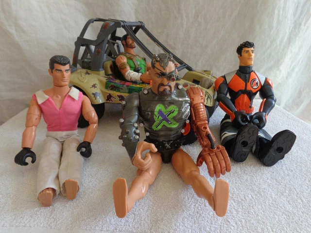 VINTAGE LOT HASBRO INTERNATIONAL ACTION MAN Buggy Desert + 4 Action Man ...