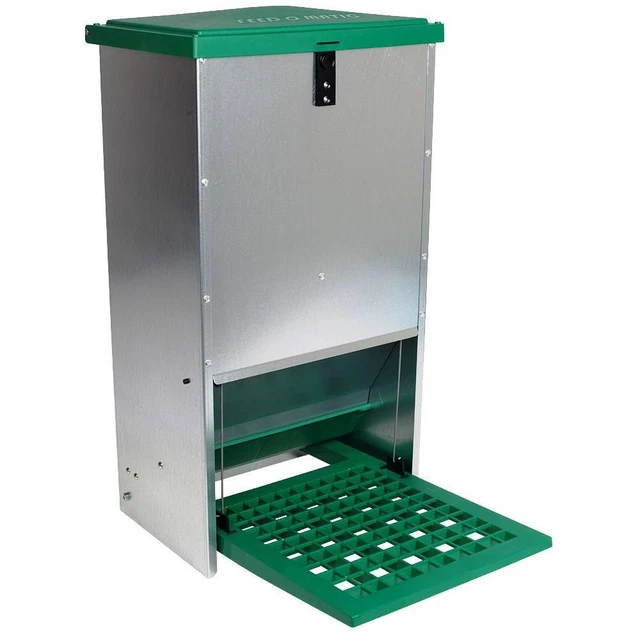 FEEDOMATIC FEEDER TREAD flap 20 kg feed trough chickens turkeys poultry ...