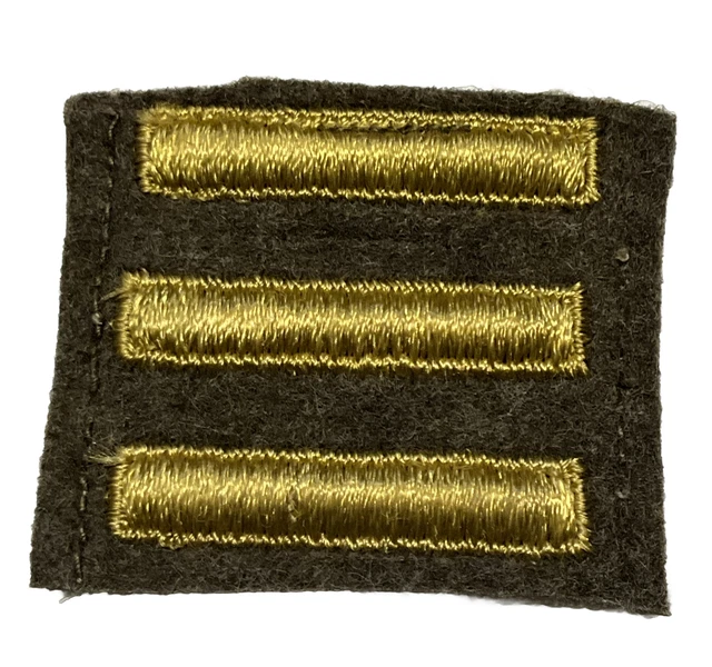 ORIGINAL WWII U.S. Army 3 Overseas Service Bars On Felt Mesh Back Patch ...
