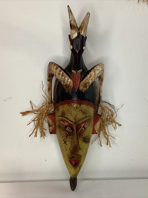 VINTAGE AFRICAN GURO Mask- Wood Tribal Mask-Handmade-Bizarre Art Design ...