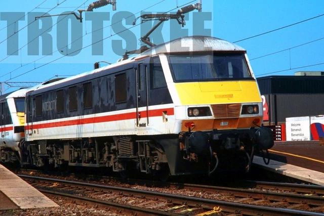 35MM SLIDE BR British Railways Electric Loco Class 90 90025 1991 ...