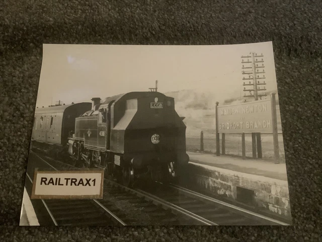 RAILWAY STEAM PHOTOGRAPH -41301 & Driver @ Maiden Newton For Bridport ...