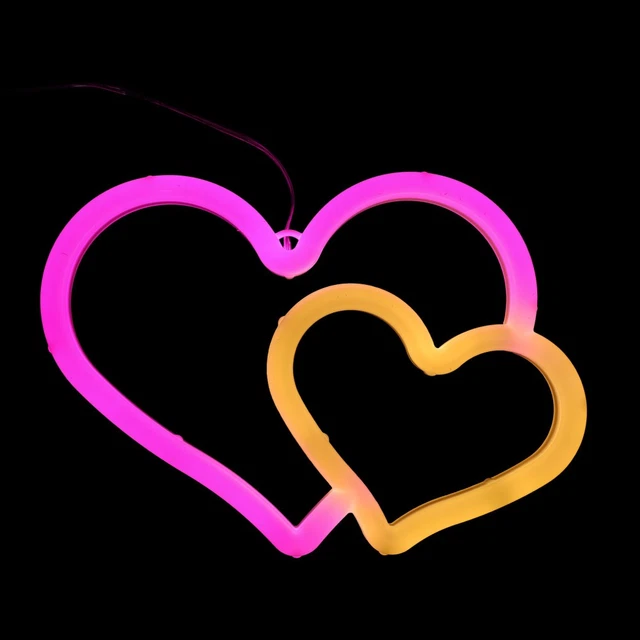 HEART NEON SIGN Lights: USB Powered LED Neon Light Lamp for Valentine’s ...