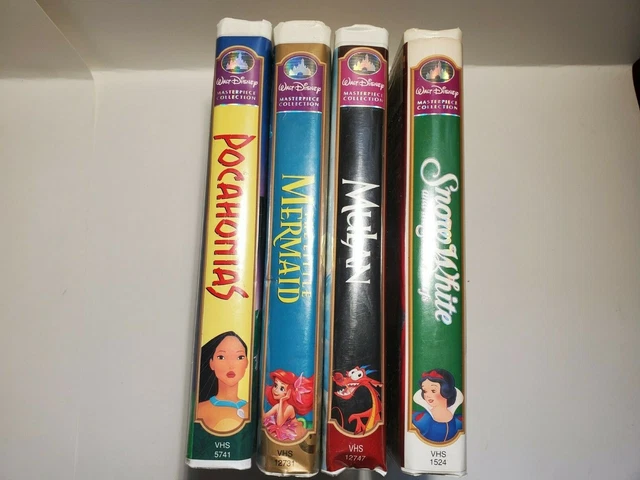 NASTRI VHS DISNEY Princess Mulan, Sirenetta, Pocahontas, Biancaneve ...