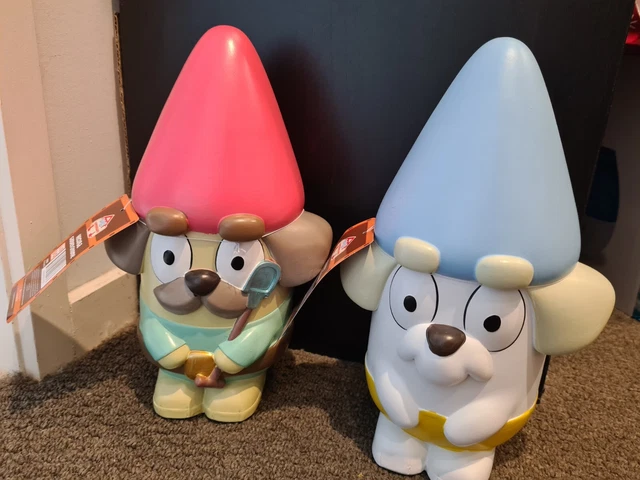 BLUEY HAMMERBARN BUNNINGS Limited 2 GARDEN GNOMES with Tags (Hecuba And ...