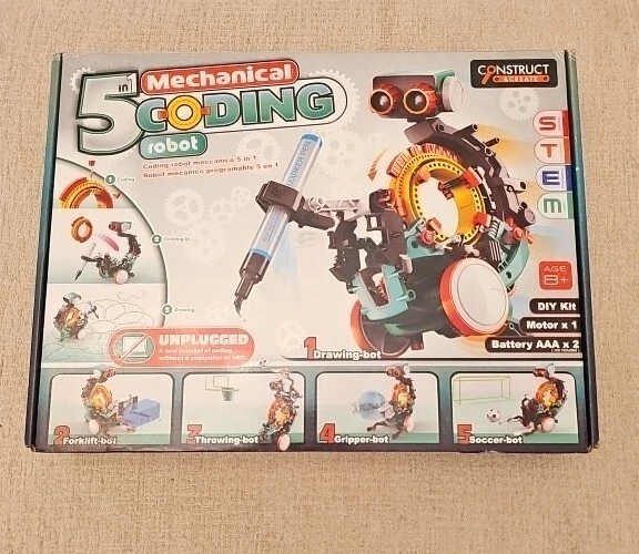 CONSTRUCT & CREATE 5-in-1 Mechanical Coding Robot Education Toy DIY Kit Moter £29.17 - PicClick UK