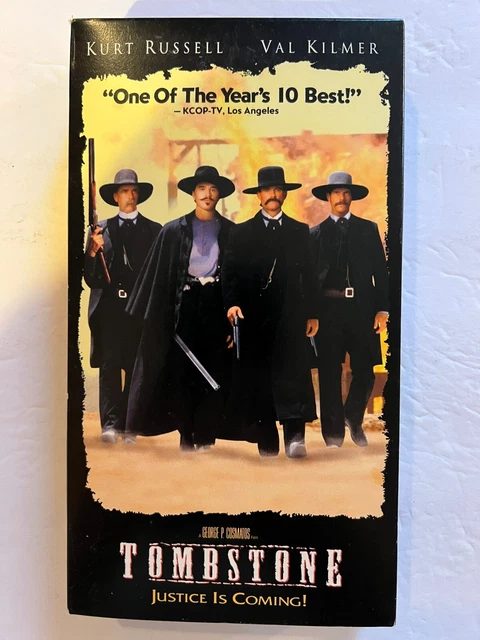 VTG TOMBSTONE (VHS, 1994) Kurt Russell-Val Kilmer-Same Elliott Wyatt ...