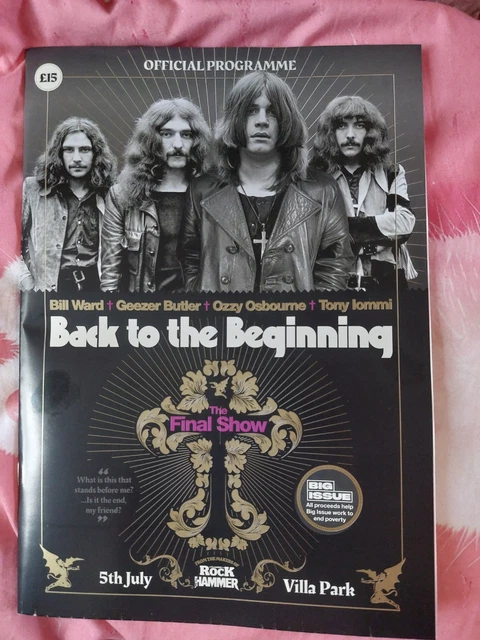 BLACK SABBATH BACK to the Beginning Official concert Programme 5/7/25 ...