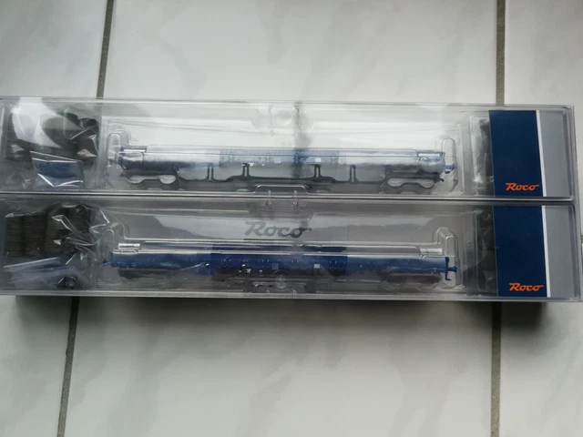 ROCO H0 6600099 - PKP RUNGENWAGEN-SET, 2-tlg. MIT LADUNG DRAHTROLLEN ...