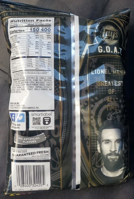 LAY'S LIONEL MESSI GOAT Limited Edition BBQ Potato Chips - New SEALED ...