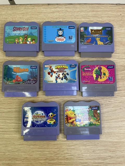 V TECK GAMES bundle spiderman-barney-nemo-scooby doo-thomas-lion king ...