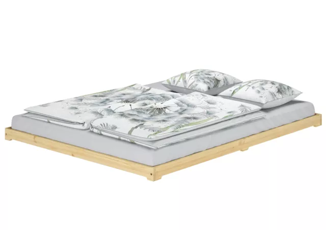 LIT EN PIN très bas, base idéale pour combiner avec futon, surface ...