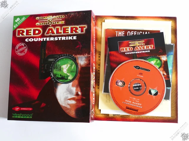 IBM PC COMMAND & Conquer Red Alert Big Box Computer Game 1996 Westwood ...