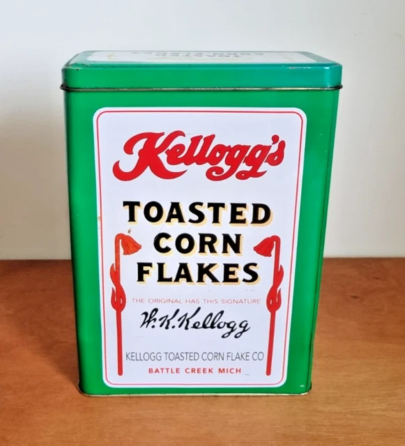 VINTAGE KELLOGG’S TOASTED Corn Flakes Collectible Tin £21.48 - PicClick UK
