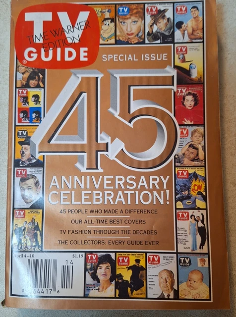 TV GUIDE APRIL 4 1998 45th Anniversary Celebration Special Issue Time ...