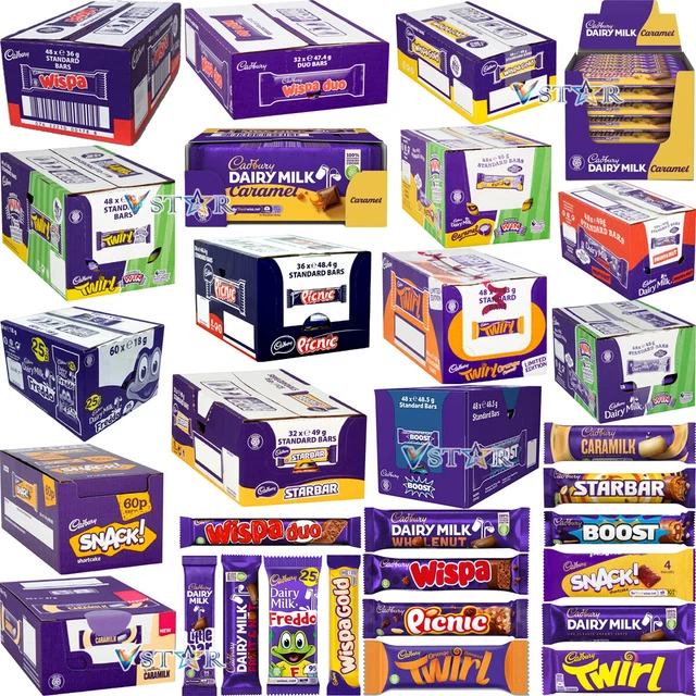 CADBURY HALF & Full Box Of Chocolate Bar Collection | Pick Any Your ...
