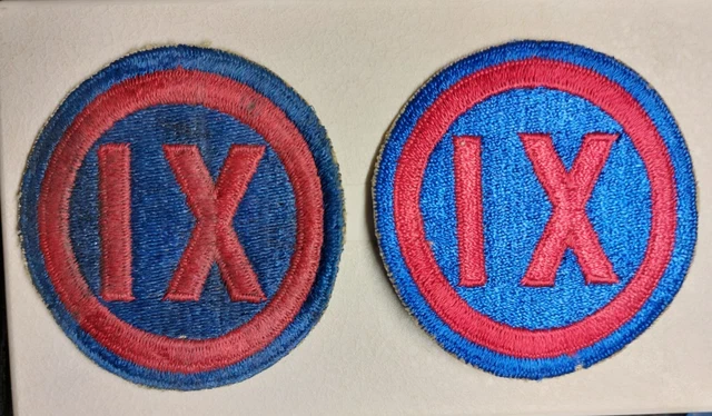 VINTAGE WW2 ERA US Military Ssi US Army's IX Corps Patch Cut Edge Lot ...